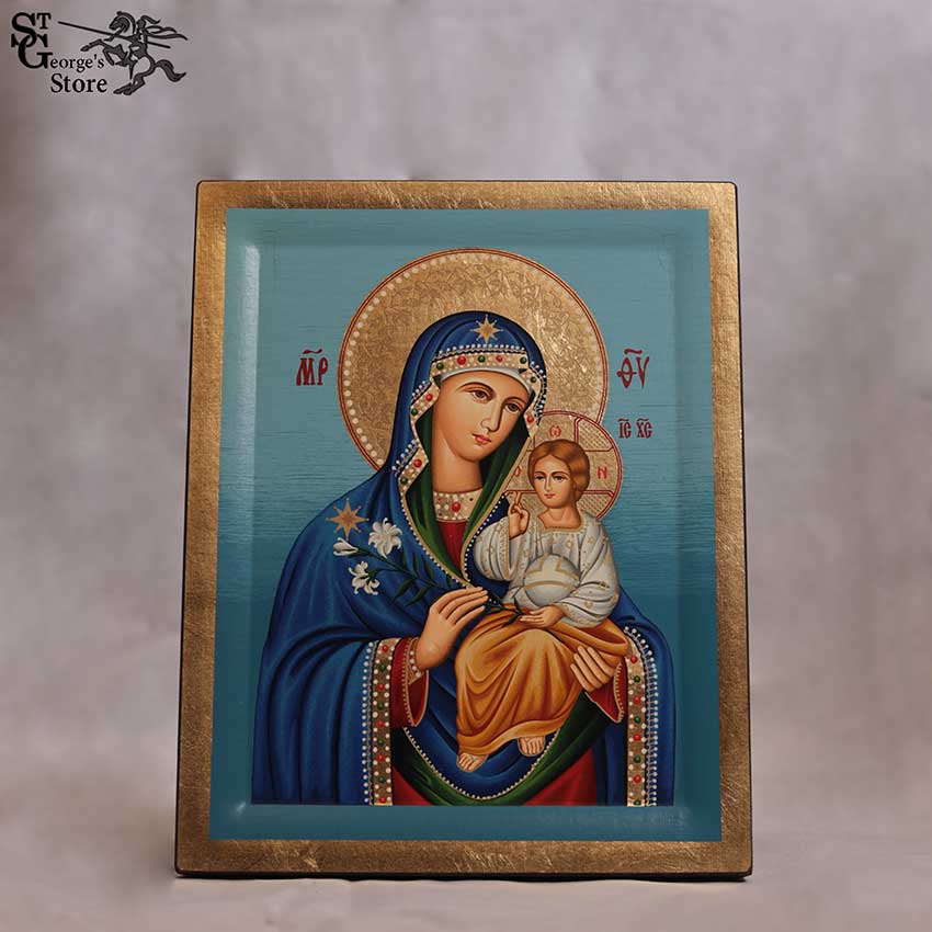 Our Blessed Mother Mary – Russian Style – Blue Painted – St. George's ...