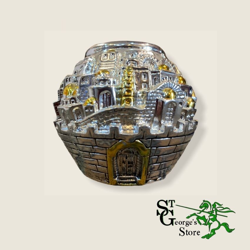 Silver and Gold Plated Jerusalem Scene – Candle – St. George's Store ...
